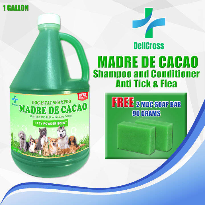 Dellcross Pet Shampoo Baby Powder Scent - 1 Gallon with Free MDC Soap ...