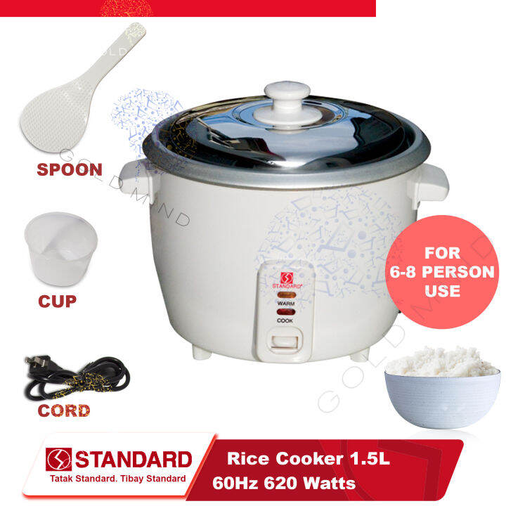 Standard Rice Cooker 1.5L (Plain White) - Gold Mind Everyday Low Price ...
