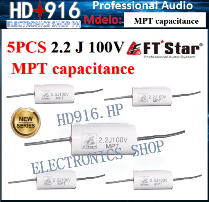 The 5PCS FTstar 2.2J100V MPT capacitor frequency divider capacitor ...