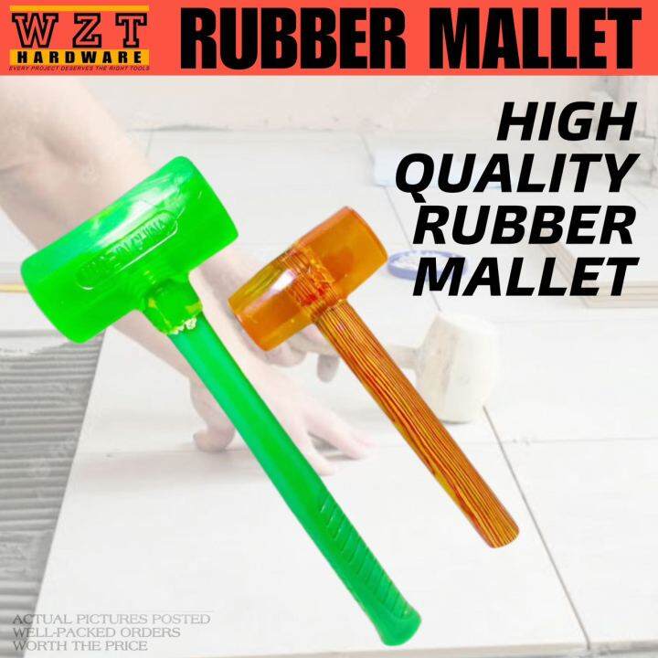 HIGH QUALITY RUBBER HAMMER MALLET FOR TILES GREEN & ORANGE | Lazada PH