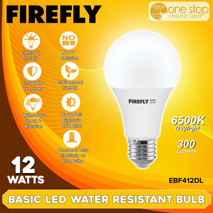 FIREFLY BASIC 12V LED BULB 12W DAYLIGHT 20000 Life Hours EBF412DL *OSOS ...