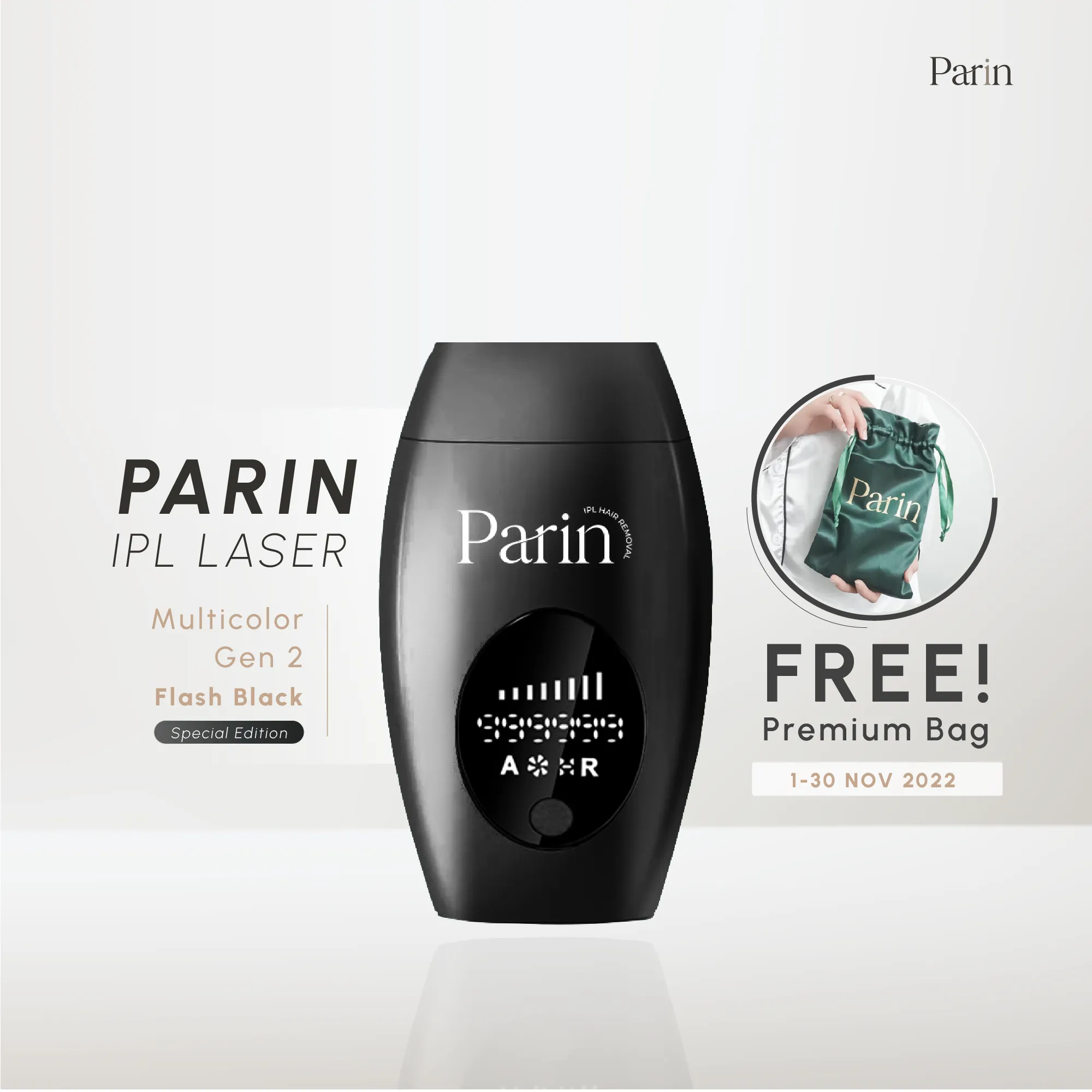 NEW PARIN IPL LASER: เครื่องเลเซอร์กำจัดขน 999,999 ช็อต / COLOR : FLASH ...