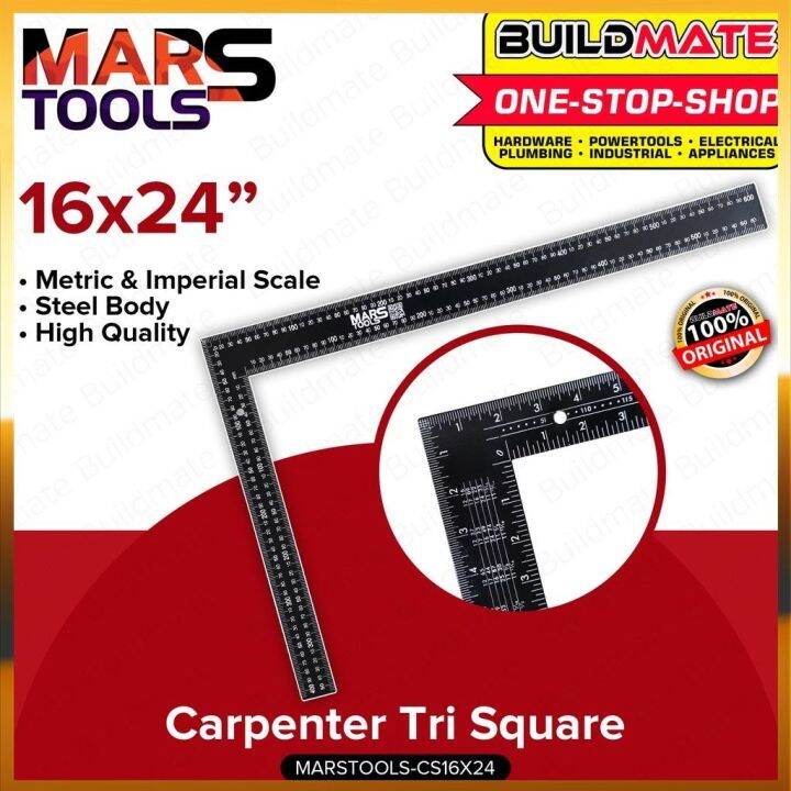Mars Tools Steel Carpenter Try Square Tri Ruler 16x24 100 ORIGINAL ...