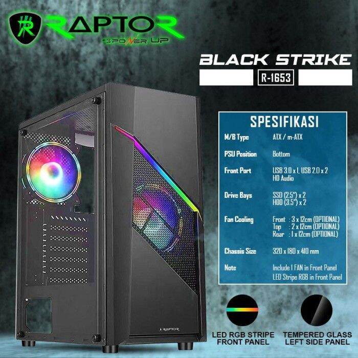 Casing RAPTOR Black Strike 1653 | Lazada Indonesia