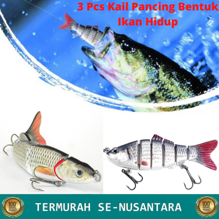 PROMO BELANJA TERMURAH 3 Pcs Mata Pancing Kail Pancing Bentuk Ikan ...