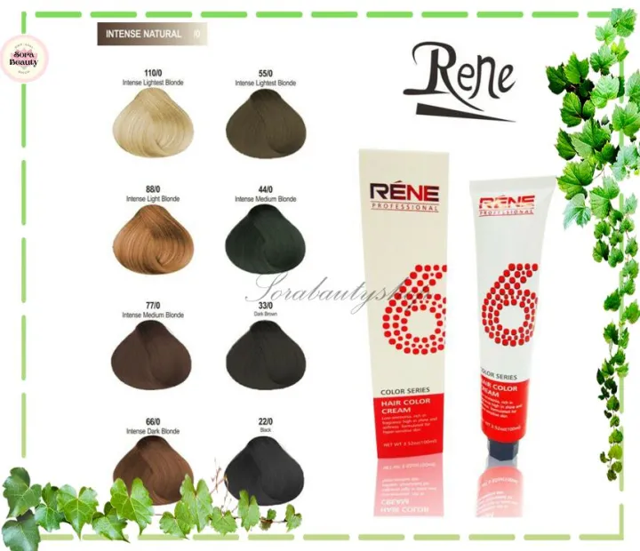 Rene Hair Color Dye Naturals 22/0 33/0 44/0 55/0 66/0 77/0 88/0 110/0 ...