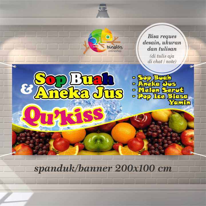 Size 200x100 Cm Spanduk, Banner Sop Buah & Aneka Juice Jus | Lazada ...