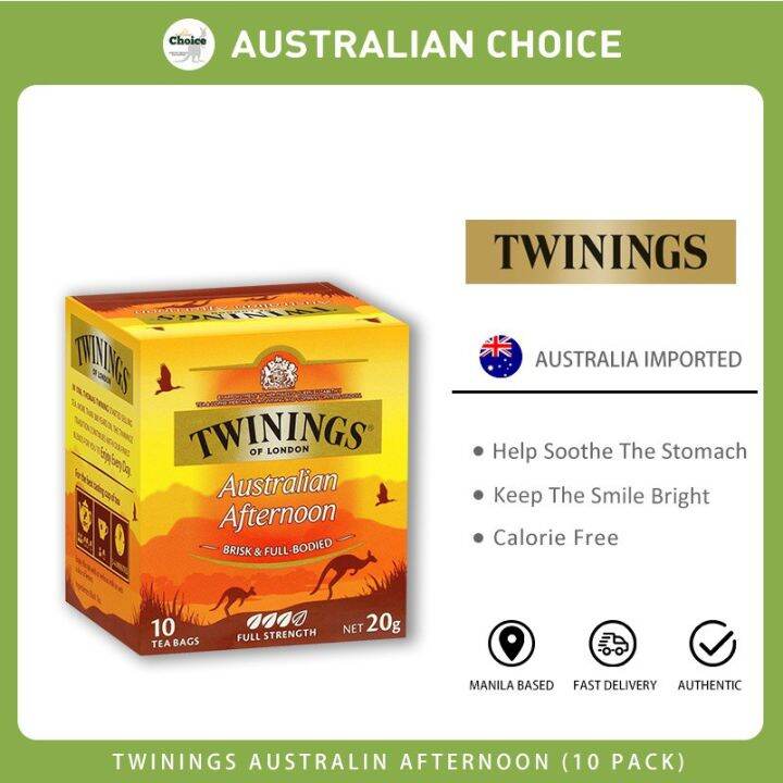 Twinings Australian Afternoon Tea Bags 10 Pack Australia Imported ...