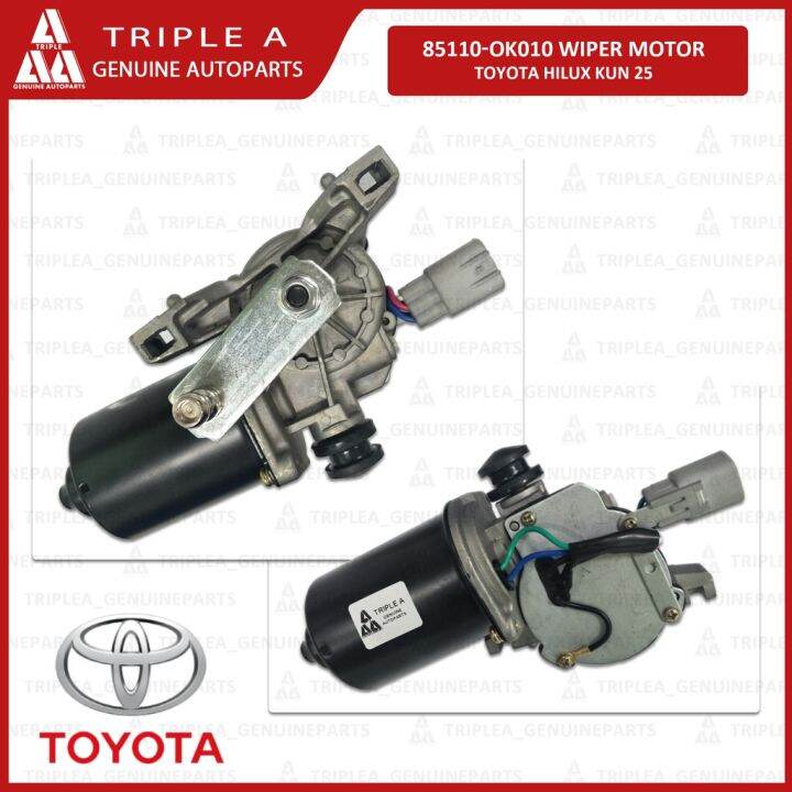 85110-OK010 Wiper Motor Toyota Hilux KUN 25 Motor Assy, Windshield ...