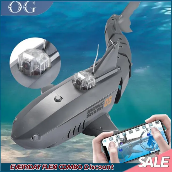 【OG】 2.4G Remote Control Shark Waterproof Simulation Modeling Shark 2 ...