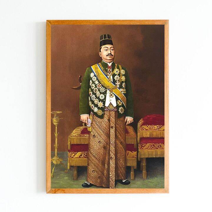 Lukisan Cetak Sri Susuhunan Pakubuwana X Plus Bingkai Kayu Minimalis ...