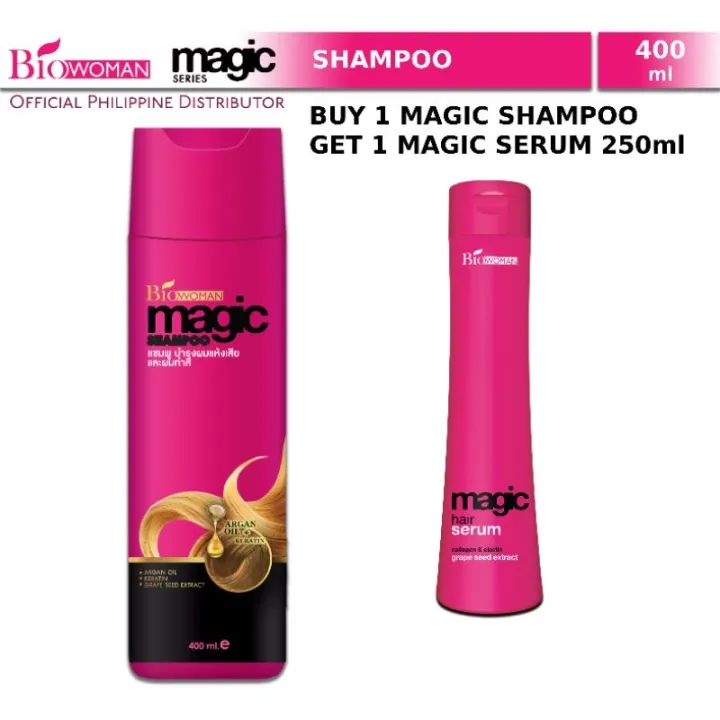 Biowoman Magic Shampoo 400ml Paraben Free (with Keratin Argan Oil Grape ...
