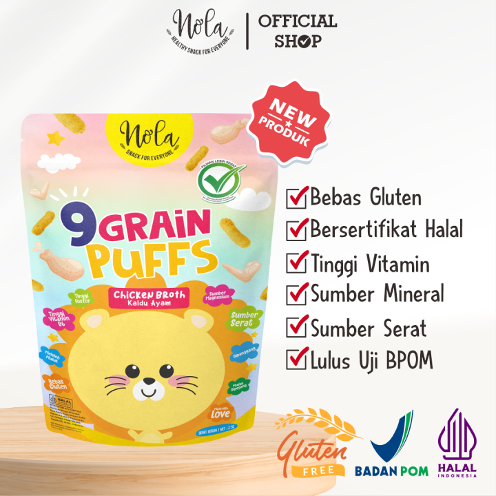 Nola 9 Grain Puffs Chicken Broth (Rasa Kaldu Ayam) 25 Gram | Lazada ...