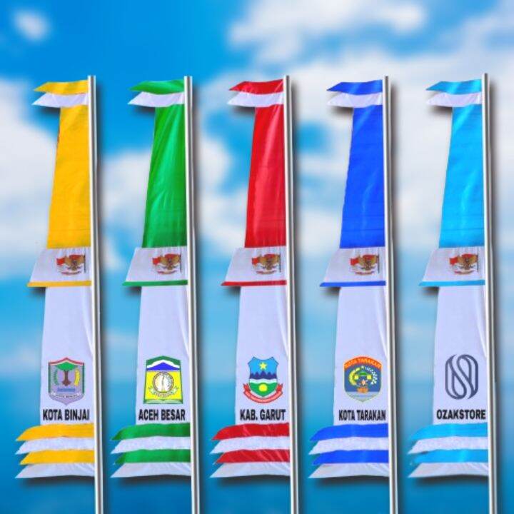 Umbul umbul Custom Logo Tulisan Bebas Request Umbul Umbul Sablon Logo ...