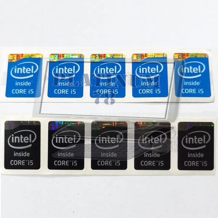 Sticker Stiker Logo intel Core i5 Gen 4 Gen 5 Original | Lazada Indonesia