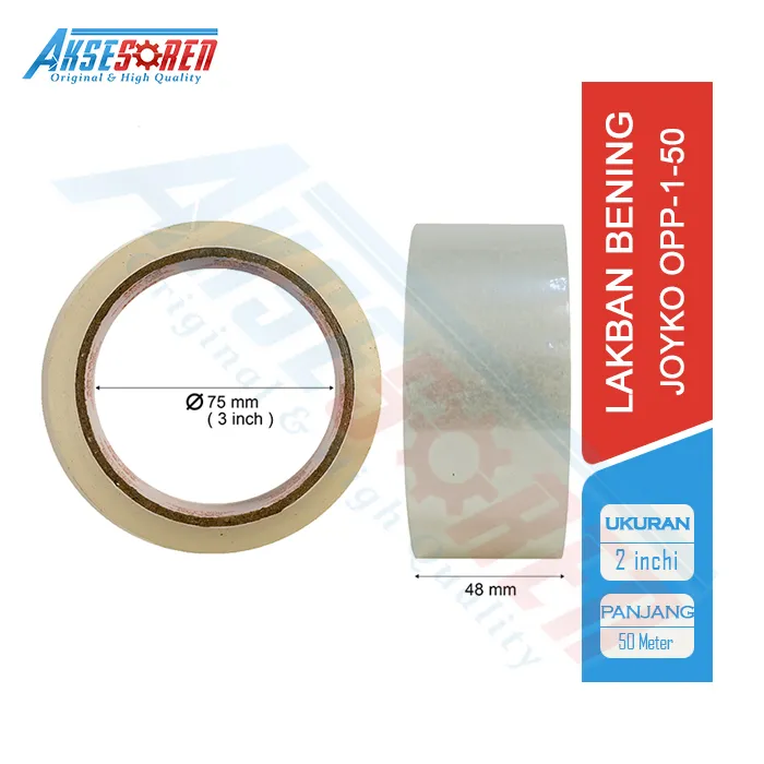 LAKBAN BENING BESAR JOYKO 2 INCH [48 MM X 109 M / ROLL] / SOLATIP ...