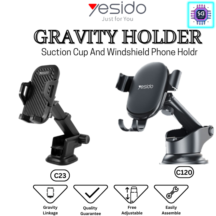 Yesido Gravity & Telescopic Phone Holder (C120/C23) | Lazada