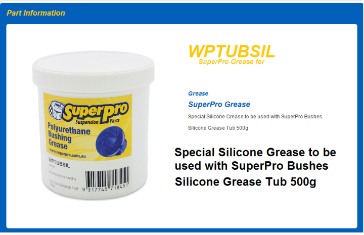 SuperPro Grease Special Silicone Grease to be used with SuperPro ...