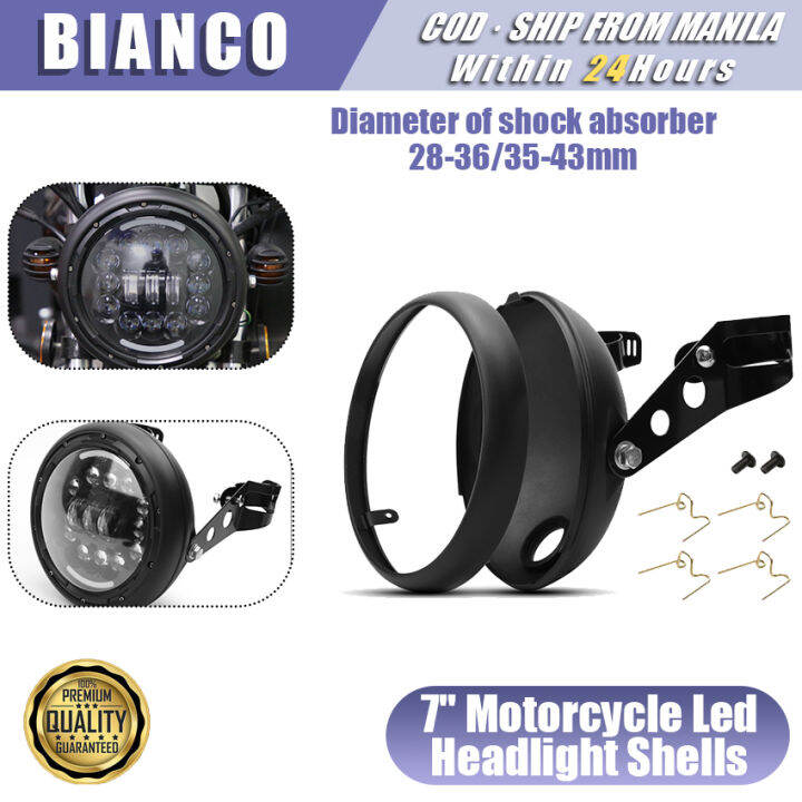 7 Inch Motorcycle LED Headlight Shells Motor Headlight Cover Adjustable ...