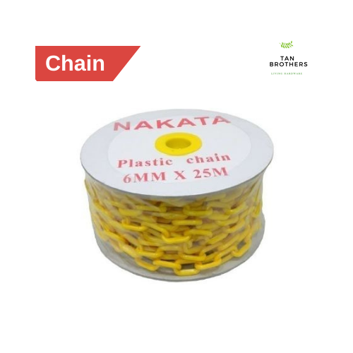 PVC Plastic Chain 6MM/8mm x 25M Yellow | Lazada