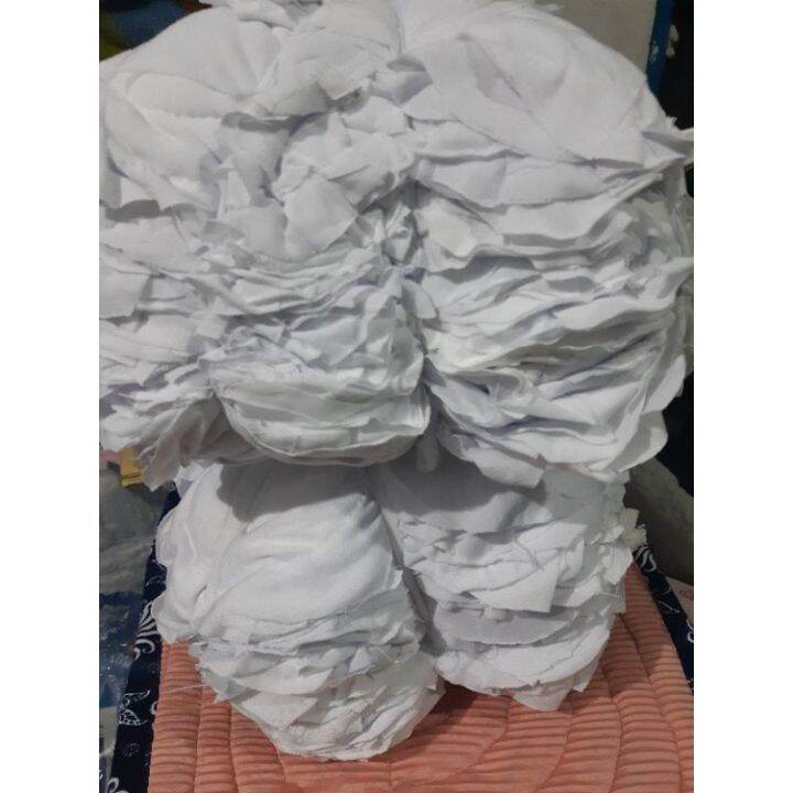 100 pcs. Multi Purpose Plain white round rags Basahang Bilog Plain ...