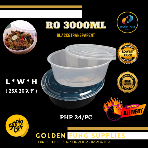 MICROWAVABLE CONTAINER ROUND 3000ML | Lazada PH
