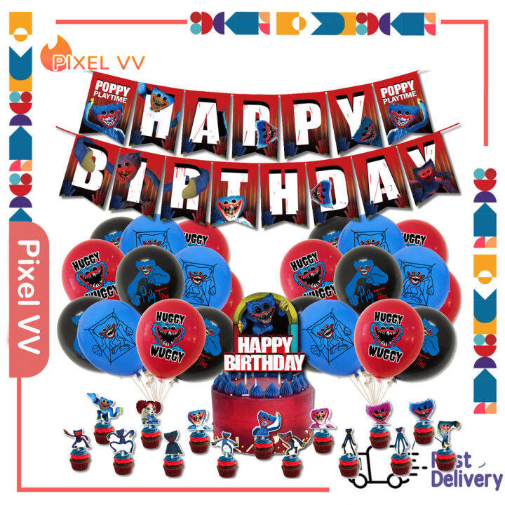 Poppy Playtime Theme Birthday Party Decor Poppy Balloons HUGGY WUGGY ...