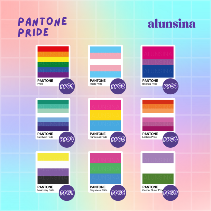 Pantone Pride | Waterproof Stickers | Alunsina | Lazada PH
