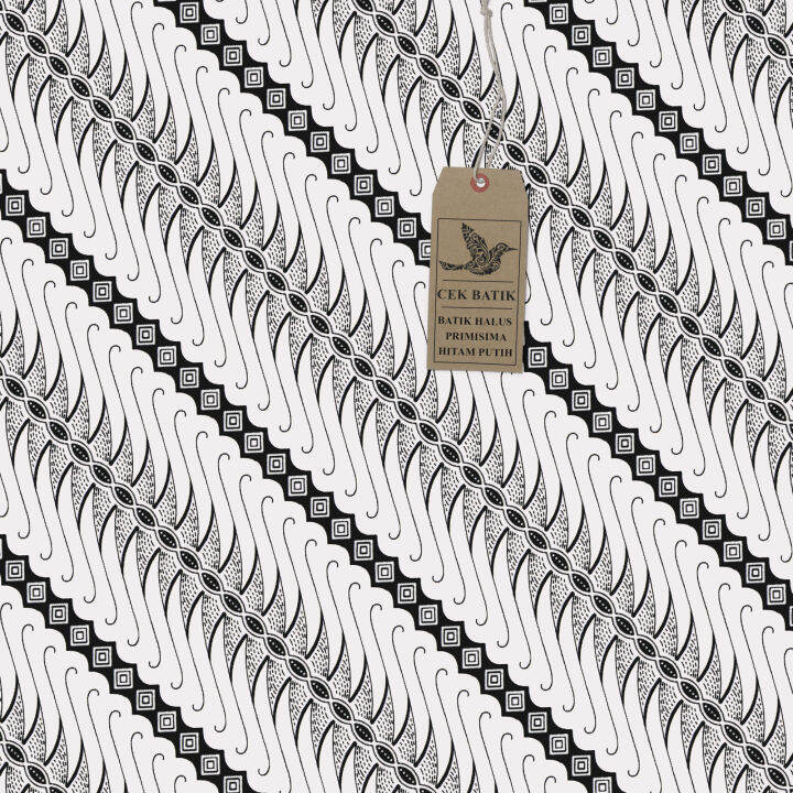 kain batik - Motif Batik Sogan Parang Hitam Putih V3 Classic (Ukuran 2 ...