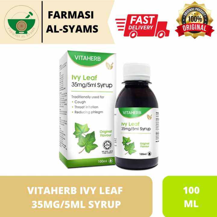 VITAHERB IVY LEAF KIDS & ADULT SYRUP (ORIGINAL) 100ml For Cold & Flu ...