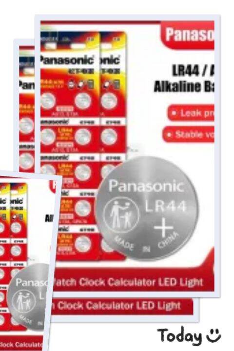 Panasonic AG13 LR44 357 Button Batteries R44 A76 SR1154 LR1154 Cell ...