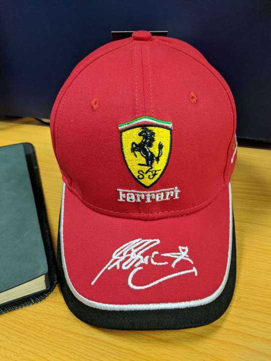 F1 Formula Scuderia Ferrari Team Cap Charles Leclerc Curved Brim Cap ...