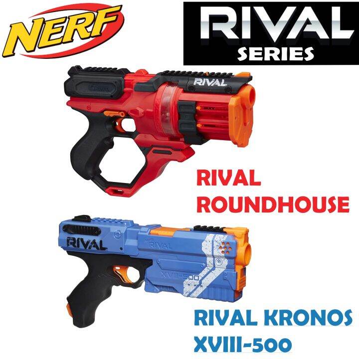 NERF Rival Roundhouse XX-1500 Red Blaster, Nerf Kronos XVIII-500 ...
