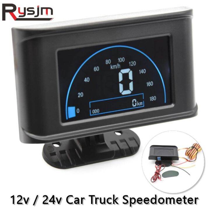 Arrival New 12V/24V Digital Car Speedometer Speed Meter Kilometer Gauge ...
