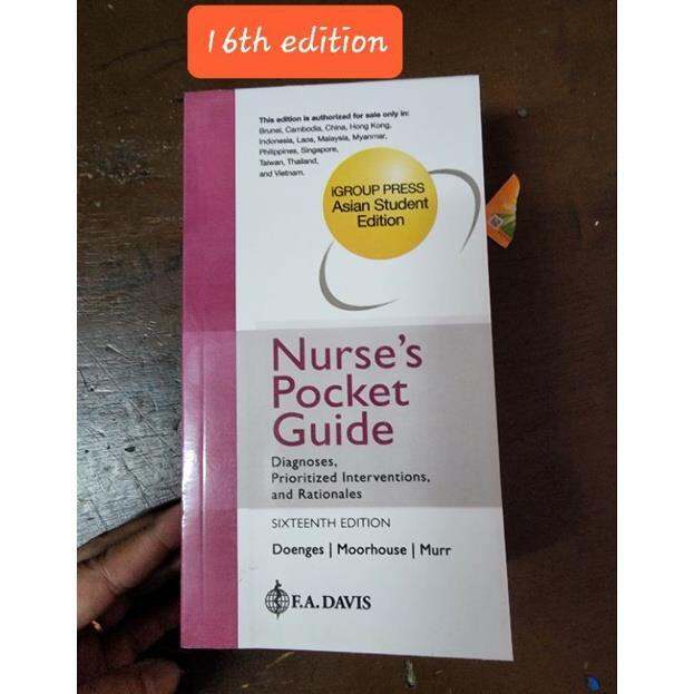 Nurse's Pocket Guide 16th Edition/NANDA(ONHAND)Book at a very cheap price | Lazada PH