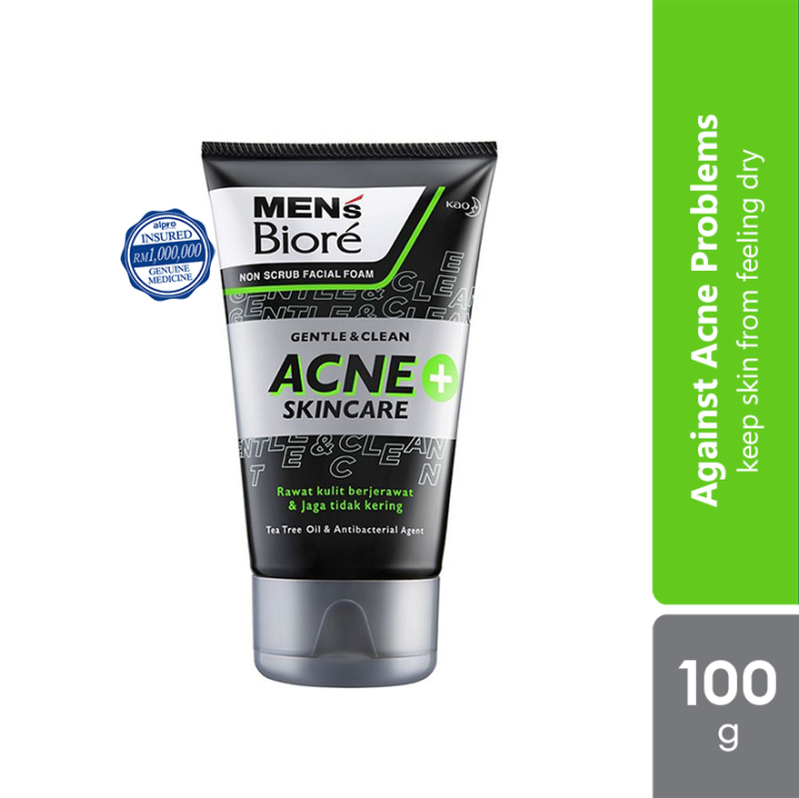 Alpro Pharmacy Men's Biore Facial Foam Acne Skincare 100g | Lazada