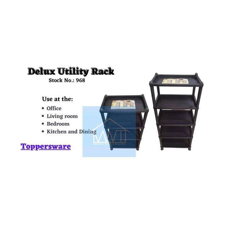 Utility Rack Delux Utility Rack Space Saving Storage Toppersware 4 Layers and 5 Layers | Lazada PH