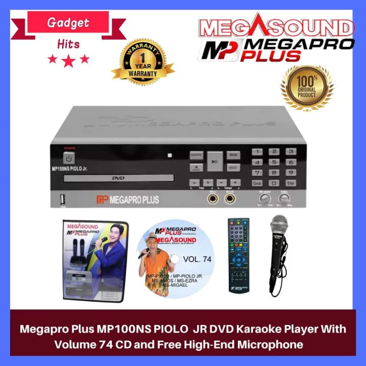 Megapro Plus Karaoke Player MP100NS Piolo Jr with Free Wired Microphone Volume 74 CD | Lazada PH