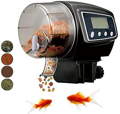 Digital LCD Automatic Aquarium Fish Feeder Timer Food Feeding ...