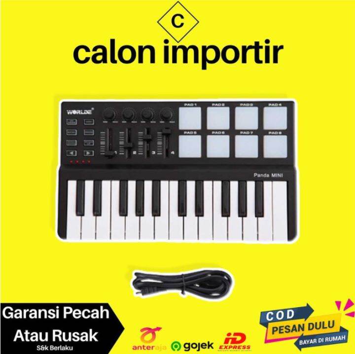 Piano Keyboard Alat Musik Music Digital USB 25 Key DRUM Pad Midi ...