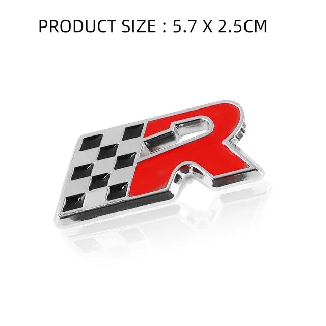 3D Car R Logo Cupra Rear Trunk Emblem Sticker Front Hood Grill Badge ...