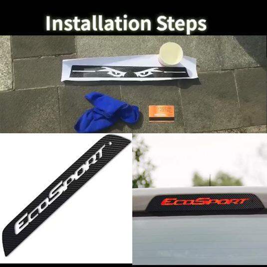 Car Brake Light Sticker Rear Carbon Fiber Rear Brake Lights Sticker ...