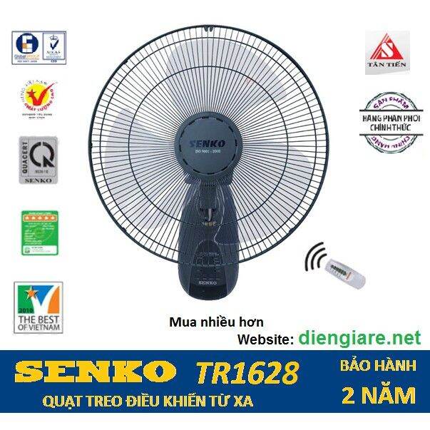 [HCM]QUẠT TREO TƯỜNG SENKO TR 1683 - 1628,Quạt tiện ích có remote giá ...