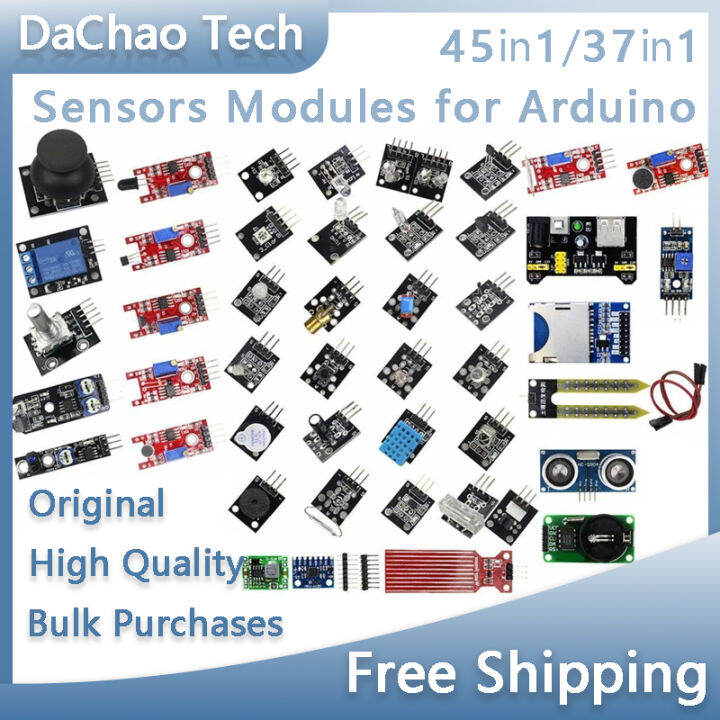 45 in 1 Sensors Modules For Arduino Starter Kit Better Than 37 in 1 ...