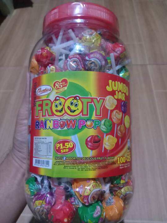 Frooty Rainbow Pop Jumbo Jar 100pcs 775 grams | Lazada PH