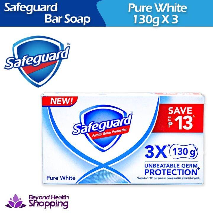 Safeguard Soap Bar Pure White 130g X 3 Bars Pack | Lazada PH
