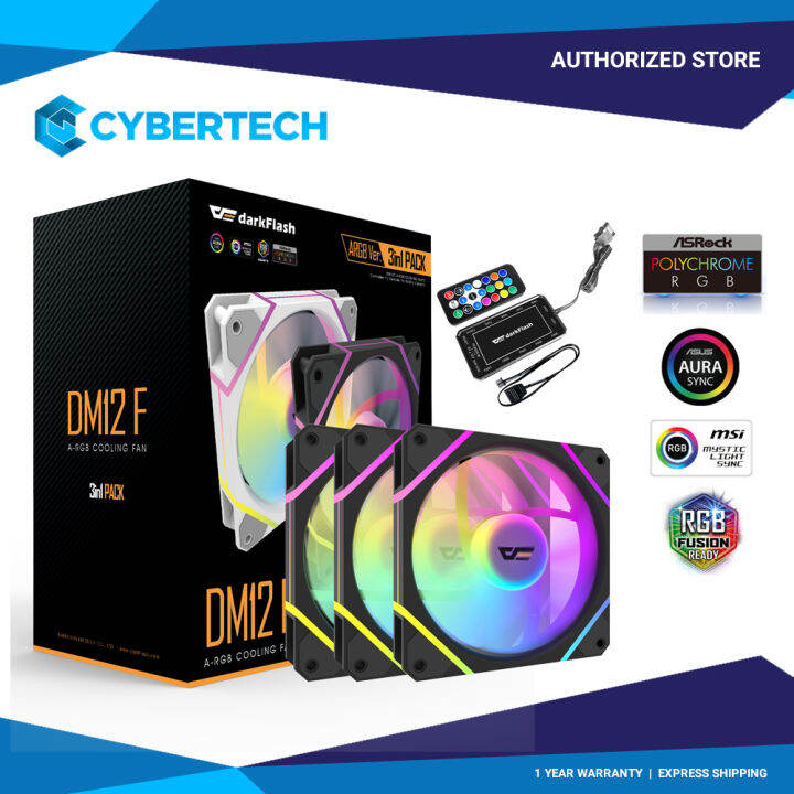 darkFlash DM12-F ARGB Ver Fan 3in1 fan+Control+remote control RGB FANS ...