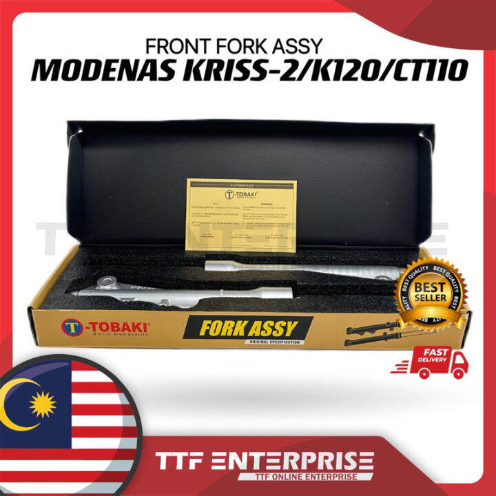 MODENAS KRISS-2 / K120 / CT110 FRONT FORK ASSY ( TOBAKI ) 100% ORIGINAL ...