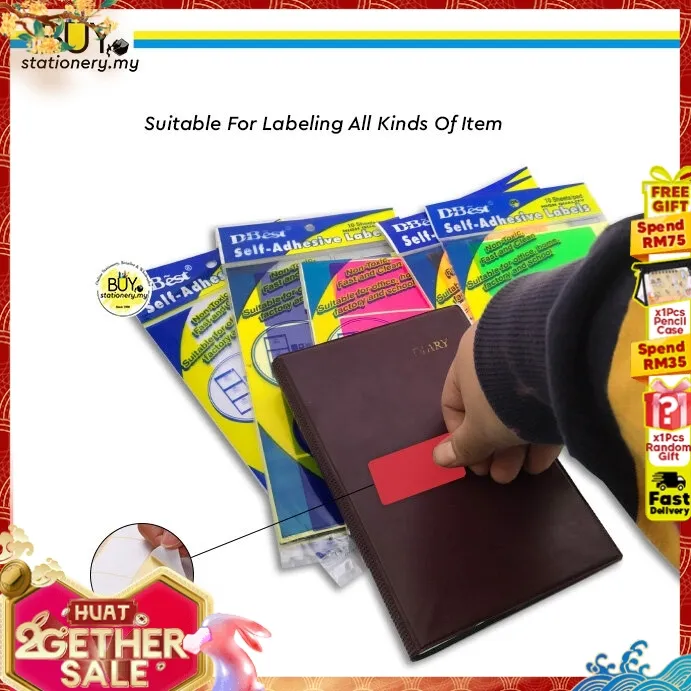 【Part C】DBest Rectangle Self Adhesive Sticker Label Marking Fluorescent ...