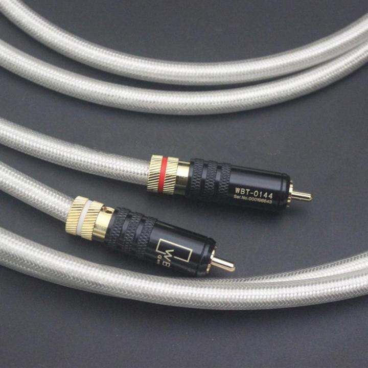 HIFI WBT-0144 Gold Plated RCA Plug QED Signature OFC Silver-Plated ...